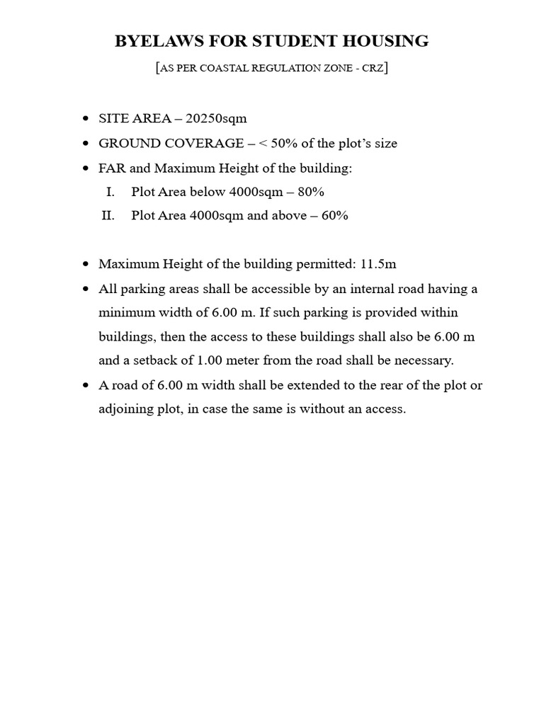 Byelaws For Student Housing | PDF