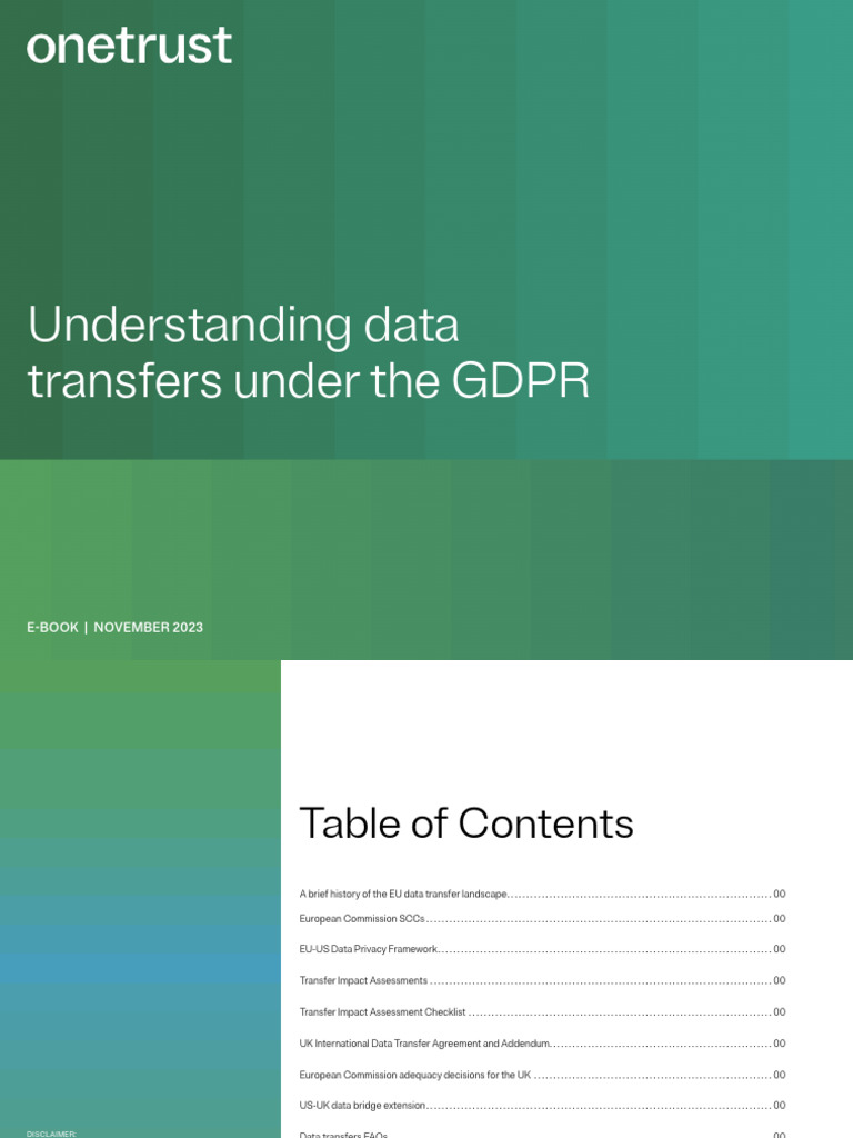 Understanding Data Transfers Under The GDPR (OneTrust One Trust) (Z-Library) | PDF | Information ...