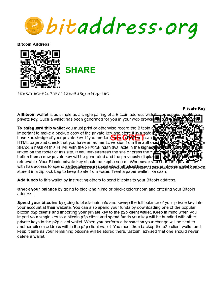 bitaddressfree | PDF | Bitcoin | Computing