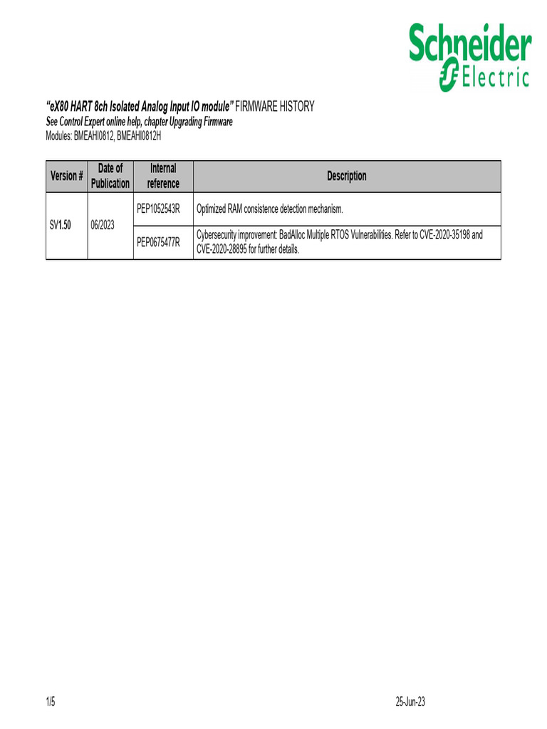 Ex80 HART 8ch Analog Input IO Firmware History - SV1.50 | PDF | Transmission Control Protocol ...