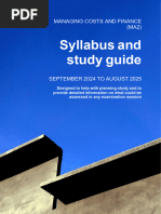 ACCA Management Accounting Syllabus 2024-2025 | PDF | Internal Rate Of ...