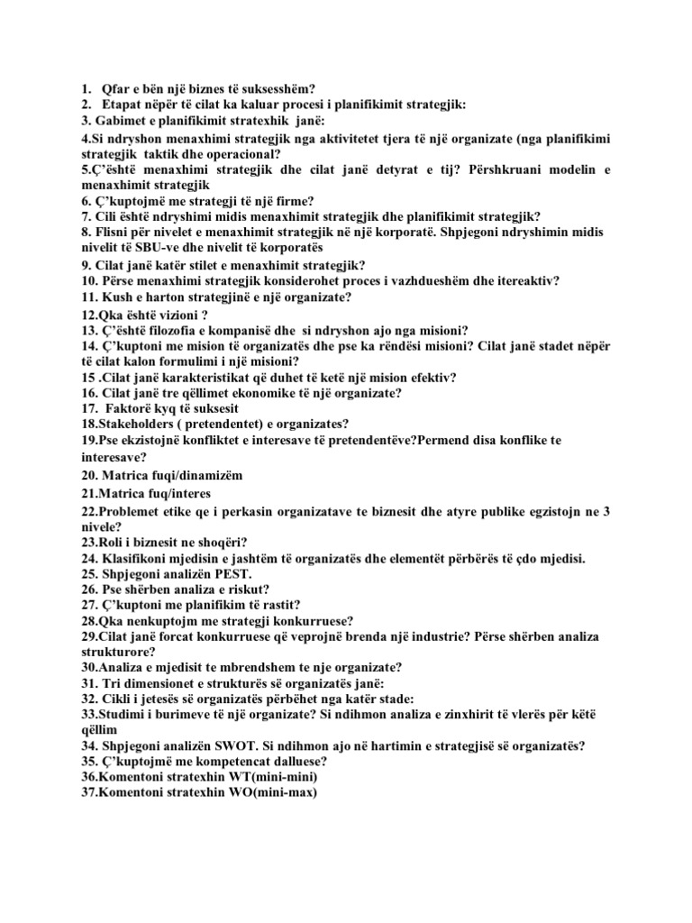 Menaxhmenti Strategjik | PDF