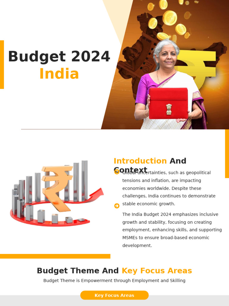 SlideEgg - 200875-Budget 2024 India | PDF | Taxes | Agriculture