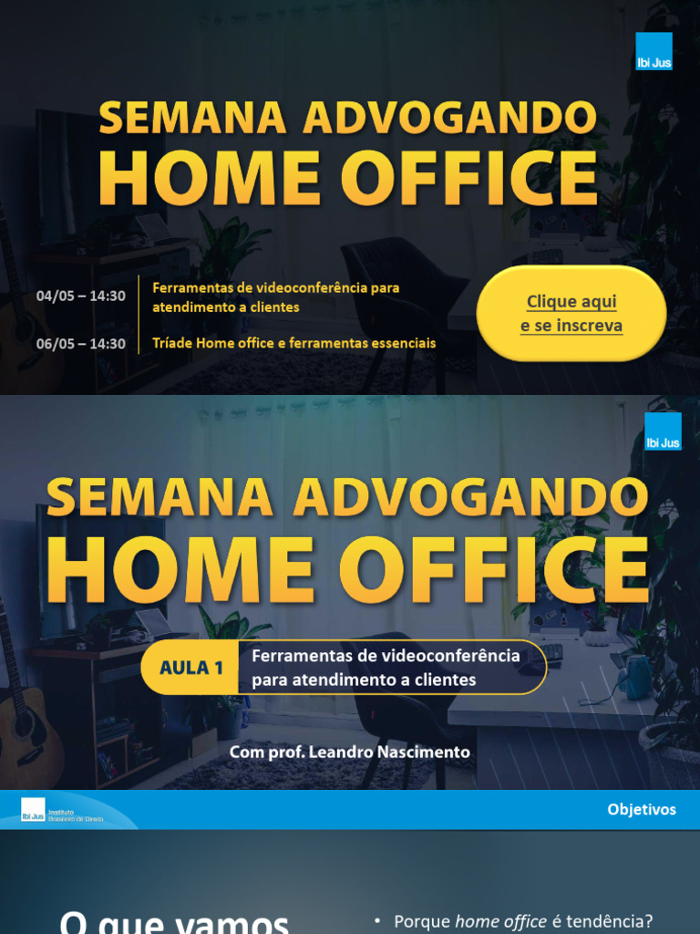 Vol 1 Office Ferramentas de Videoconferência - Adv. Home Office | PDF | Informática