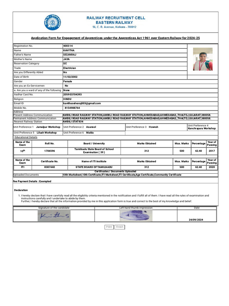 Railway Recruitment Cell - 400314 | PDF