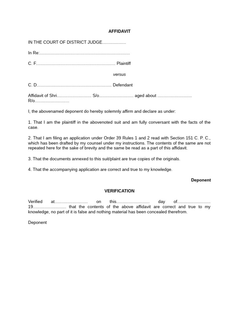 Affidavit C | PDF | Law