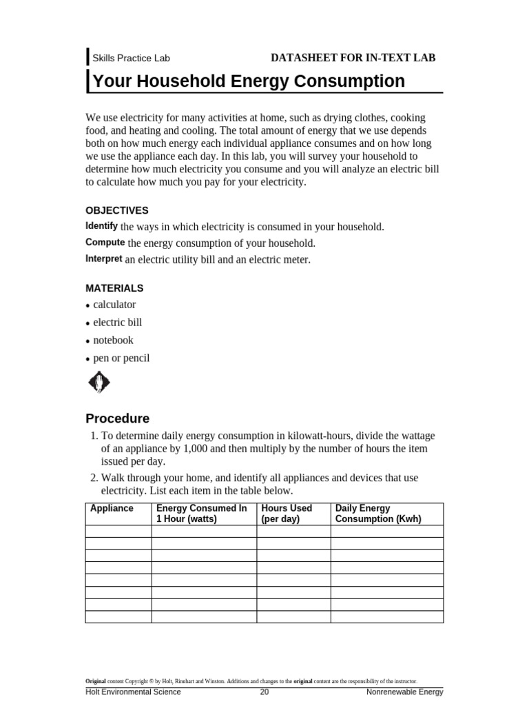 Your Household Energy Consumption | PDF | Home Appliance | Efficient ...