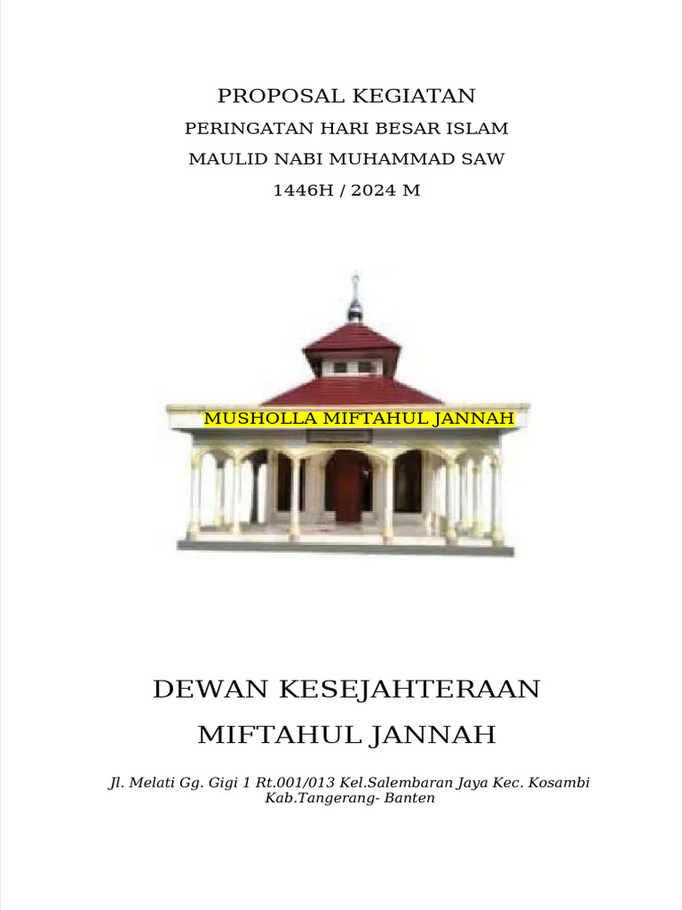 Proposal Maulid Musholah | PDF