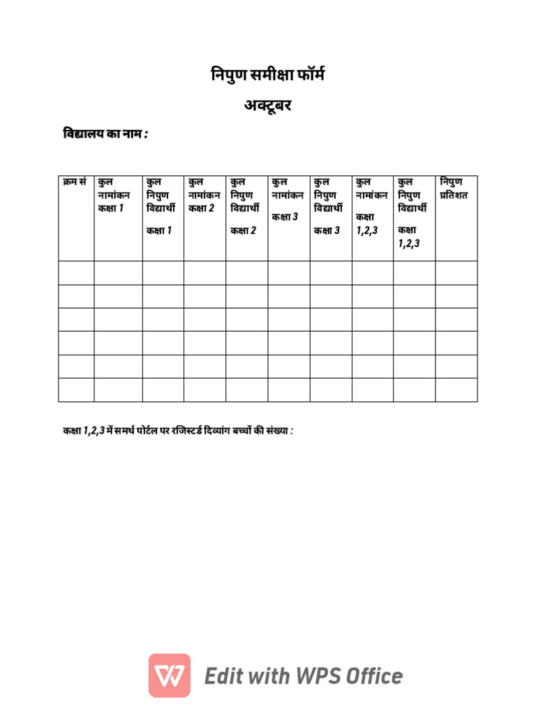 Cdo Sameeksha Form | PDF