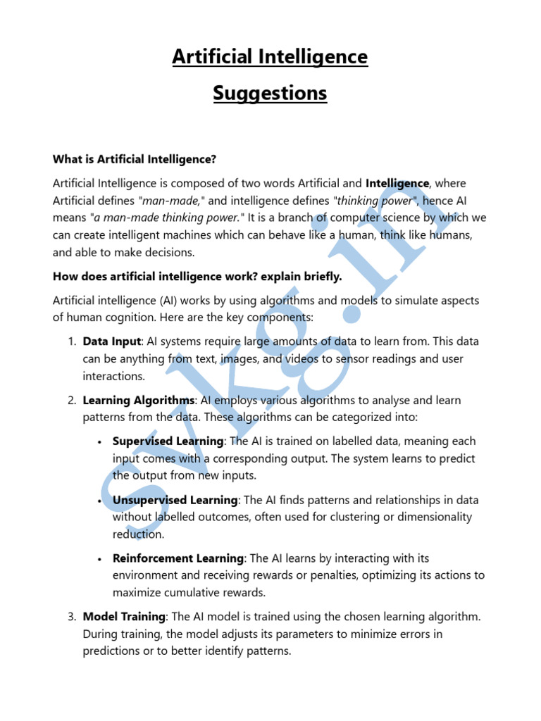 Artificial Intelligence Suggestions SVKG in | PDF | Artificial ...