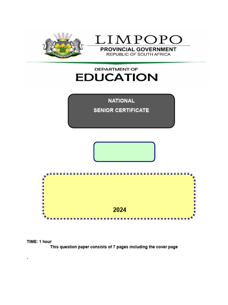 2024 10 17 MW LFSC Topic Test 10 Gr11 QP ENG | PDF | Greenhouse Gas ...