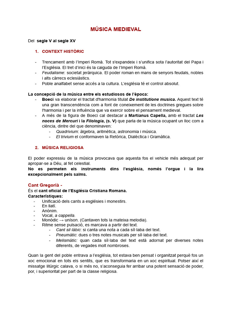 Apunts Música Medieval AINA | PDF