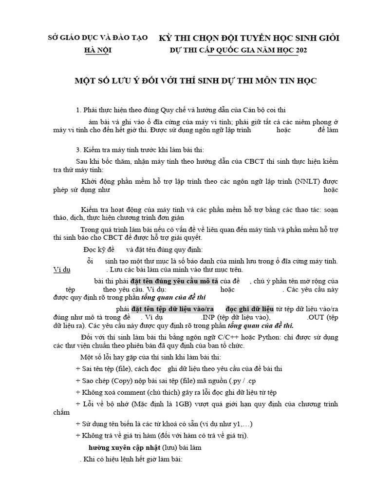 10.mot So Luu y TS Du Thi Tin Hoc | PDF