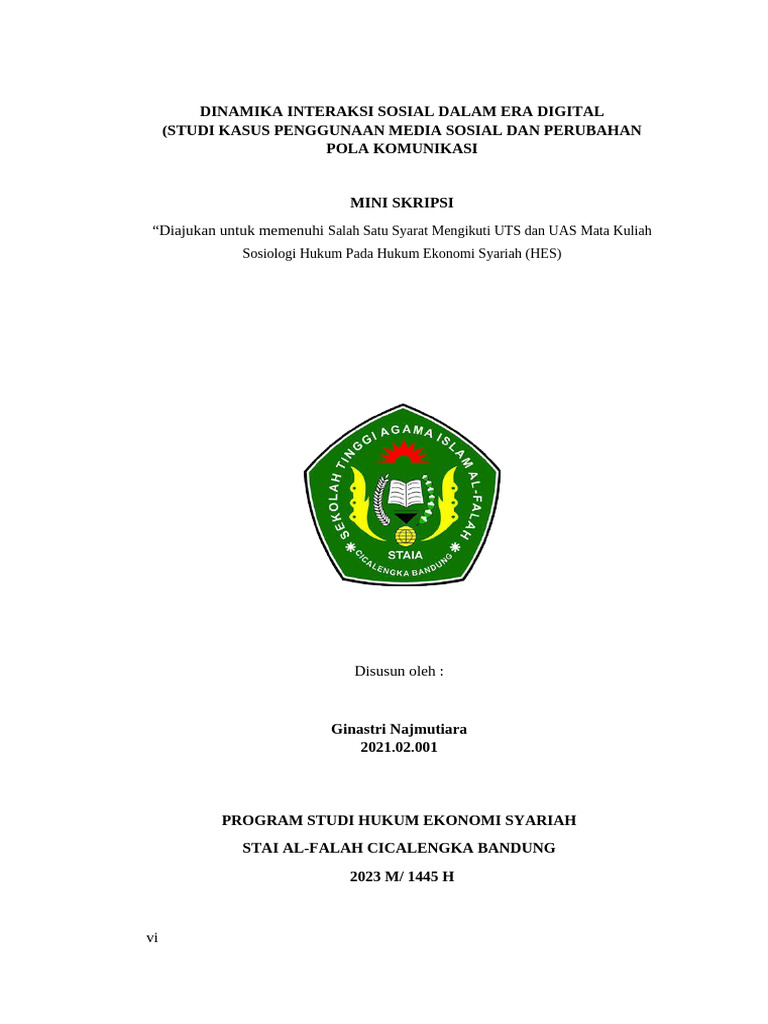 Dinamika Interaksi Sosial Dalam Era Digital | PDF | Ilmu Sosial | Komputer