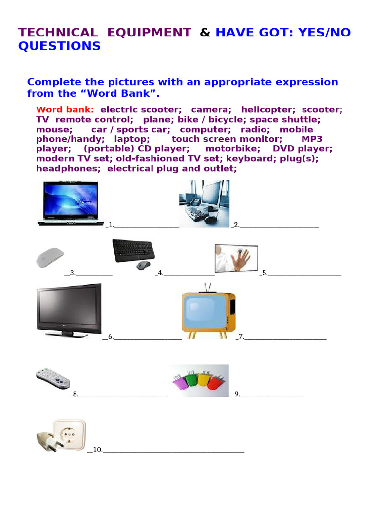 Voc Technical-Equipment-Have-Got | PDF | Laptop | Computing