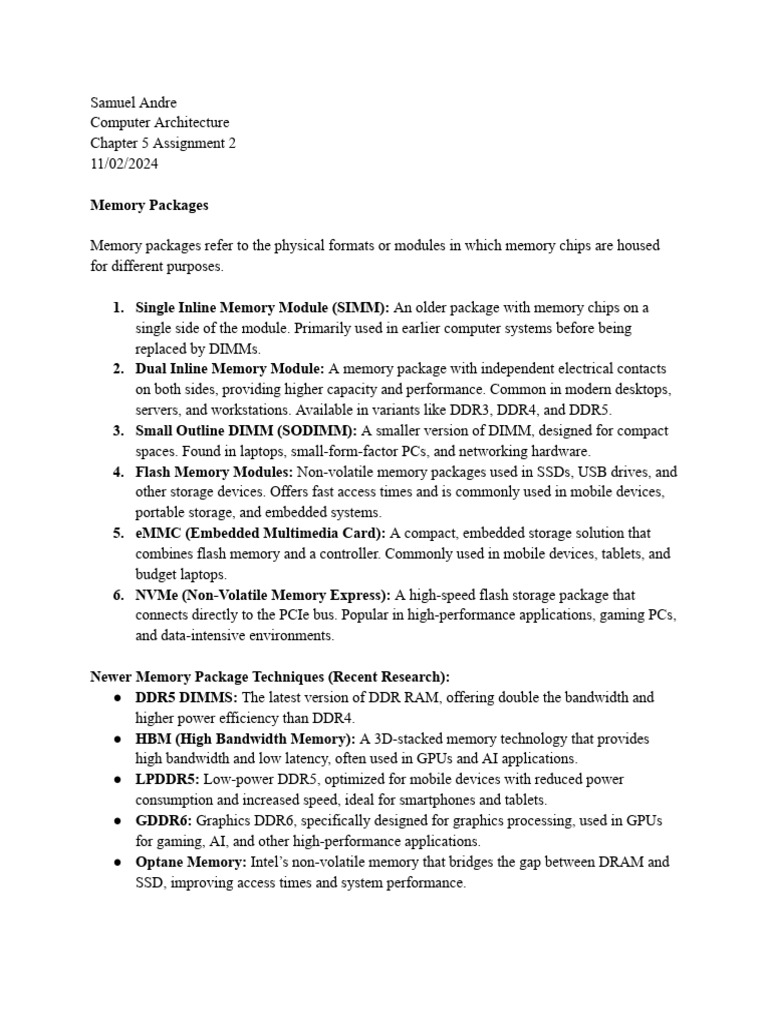 Chapter 5 Assignment 2 | PDF | Compact Disc | Computer Data Storage