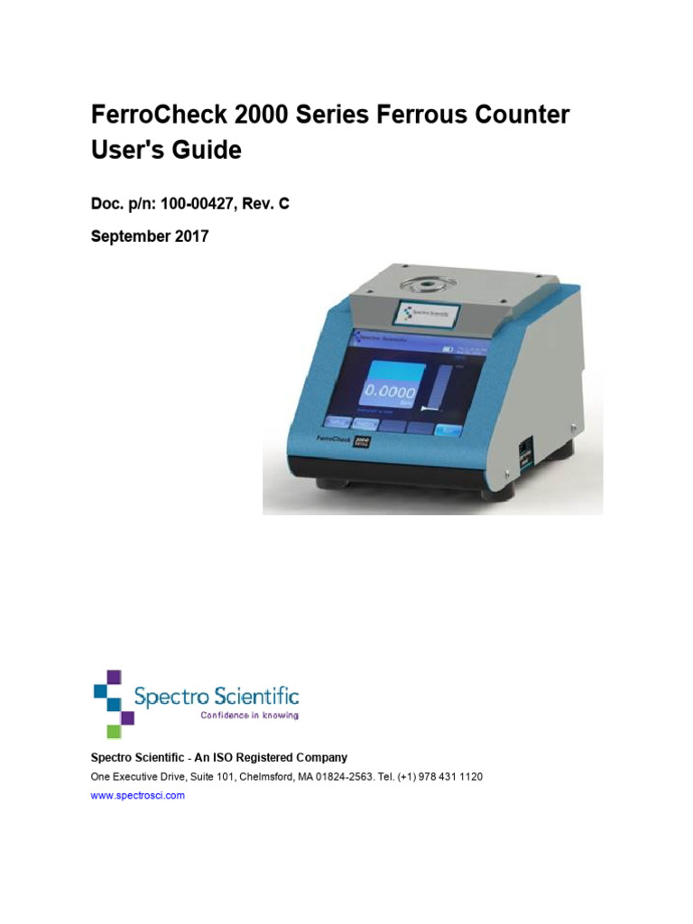 100-00427 Rev C FerroCheck Users Guide | PDF | License | Personal ...