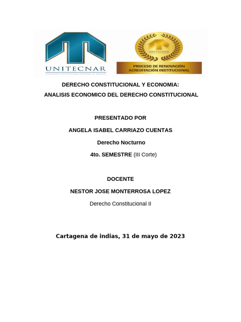 Análisis Económico Del Derecho Constitucional Angela | PDF | Business ...