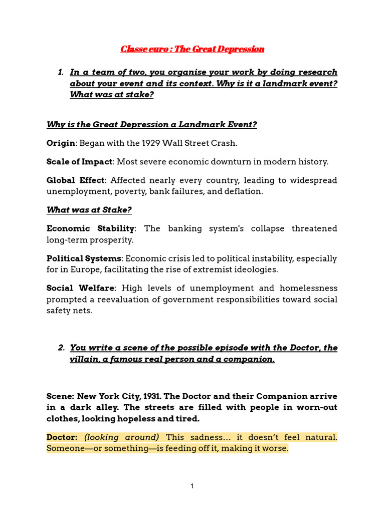 Great Depression: Hope vs. Despair | PDF | Great Depression | Economies