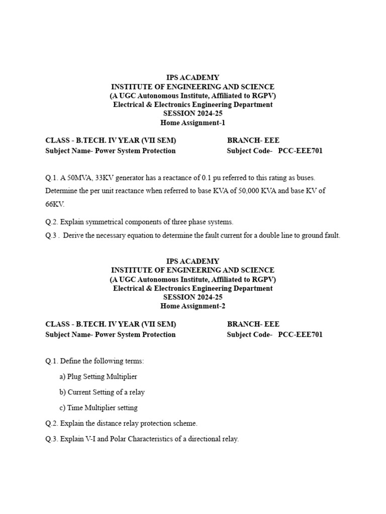 Assignments | PDF | Electrical Components | Electrical Engineering