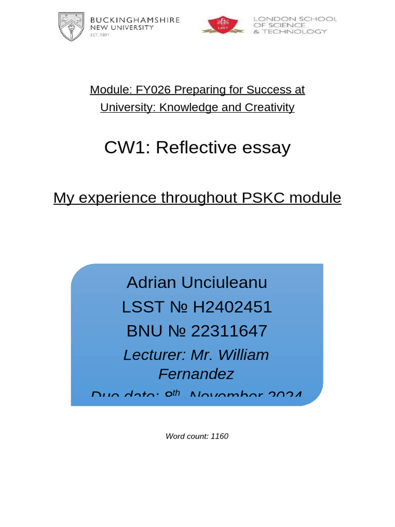 Fy026 cw1 Reflective Adrian Final | PDF | Educational Technology | Literacy