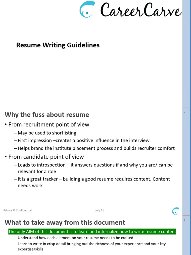 Resume Writing Guidelines | PDF | Résumé | Inventory