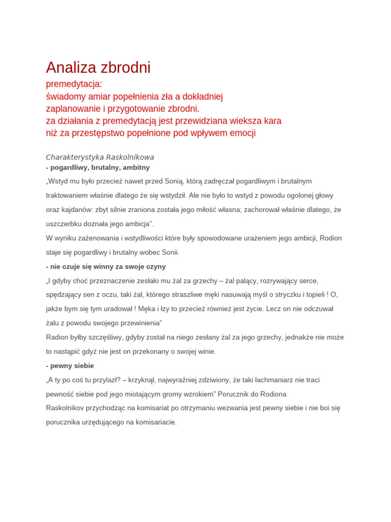 Analiza Zbrodni | PDF