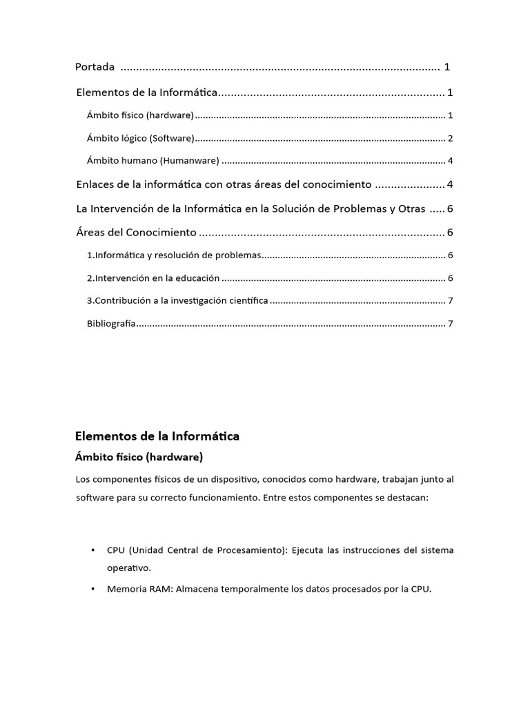 Elementos de La Informatica | PDF | Hardware de la computadora | Informática