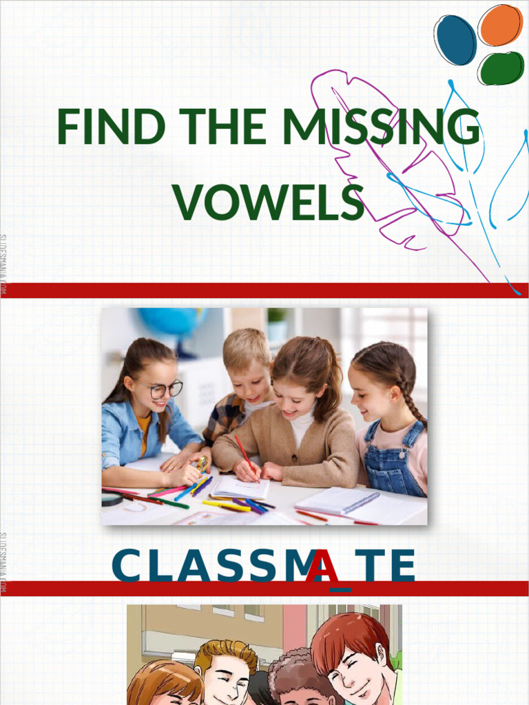 FIND THE MISSING VOWELS - People Around You | PDF | Language Arts ...