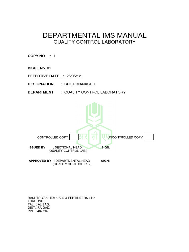 Lab Manual | PDF | Hazards | Personal Protective Equipment