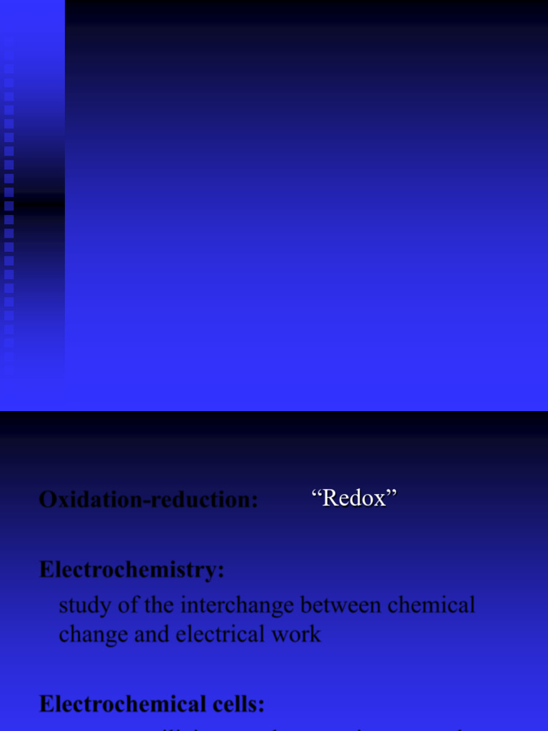 4B - Electrochemistry 1 | PDF | Redox | Electrochemistry