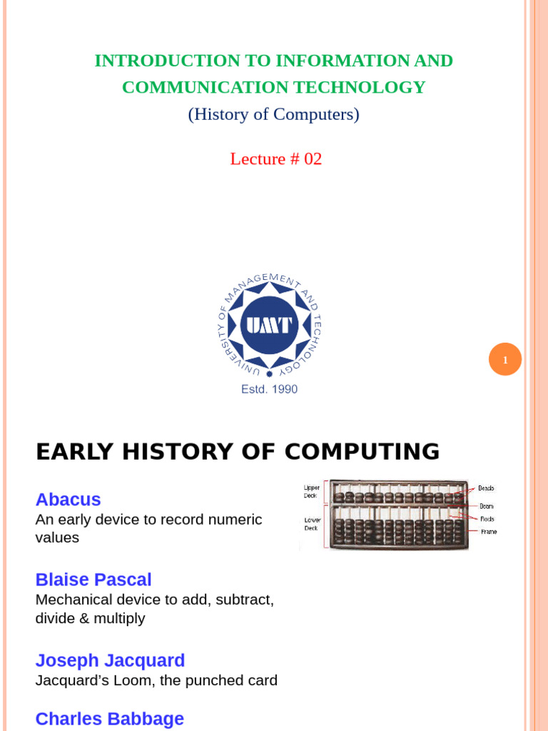 History of Computing Devices Explained | PDF | Integrated Circuit ...