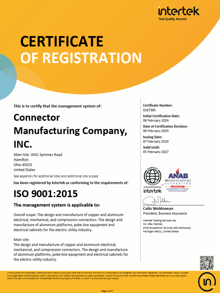 ENG - Connector Manufacturing Company, INC. | PDF
