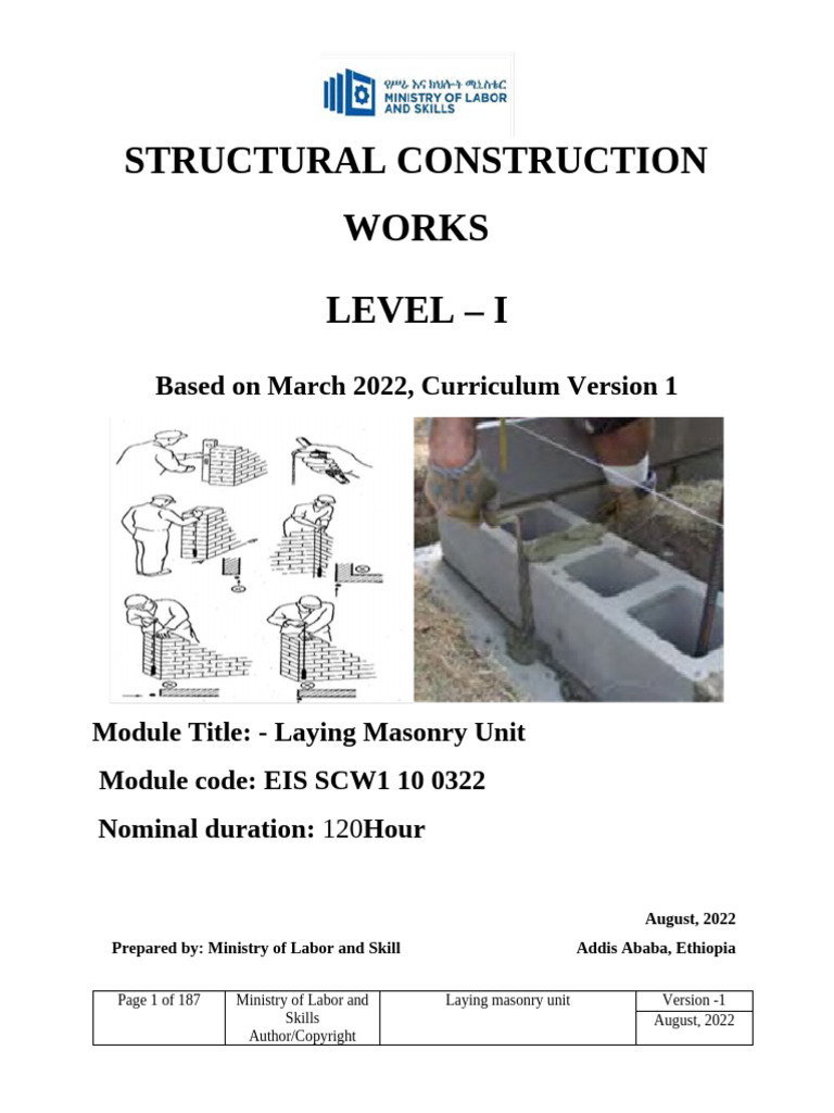 Masonry Construction Techniques Guide | PDF | Masonry | First Aid