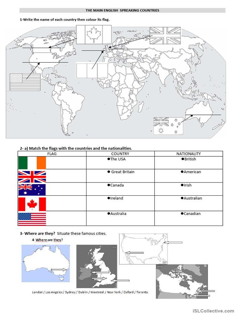 English-Speaking Countries and Flags | PDF