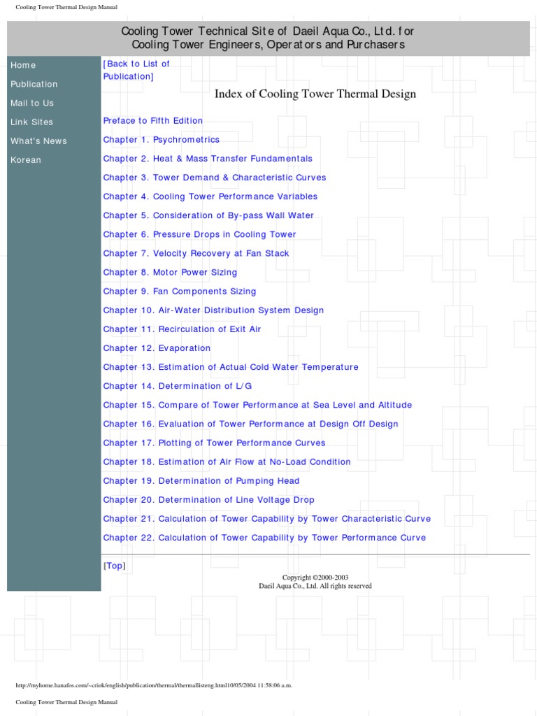 Cooling Tower Thermal Design | PDF | Relative Humidity | Humidity