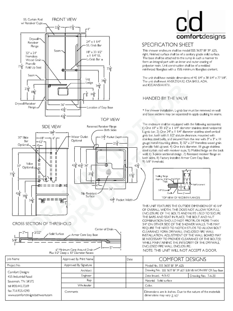 Accessible Shower Drawing | PDF