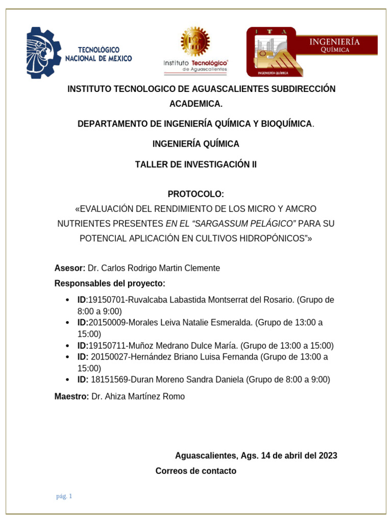 Protocolo de Inv II | PDF | Infrarrojo | Hidroponia
