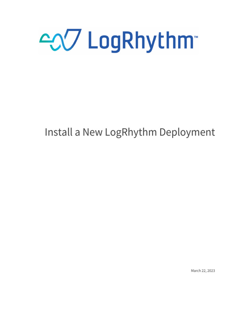 LogRhythm Software Install Guide 7.12.0 RevA | PDF | Virtualization | Cloud Computing