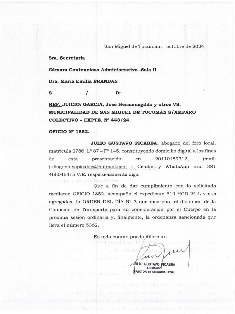 Informe de Costos AETAT e Informe Técnico de La Comisión de Movilidad ...