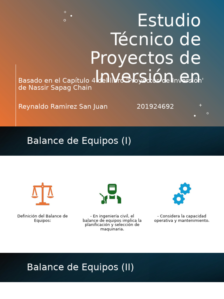 Estudio Técnico de Proyectos de Inversión en | PDF | Planificación ...