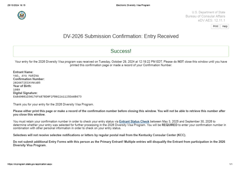 Electronic Diversity Visa Program | PDF | Human Migration | Immigration