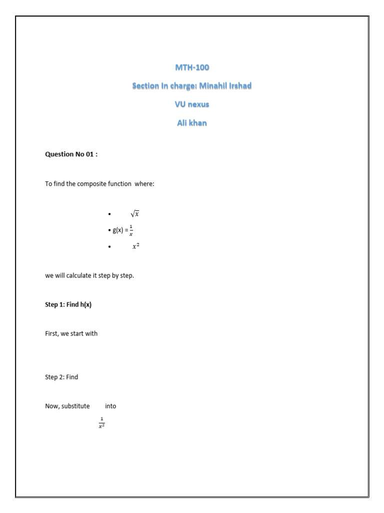 Composite Functions & Equations Guide | PDF | Function (Mathematics) | Equations