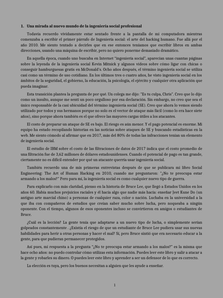 2018 - Social Engineering - The Science of Human Hacking (Traducción ...