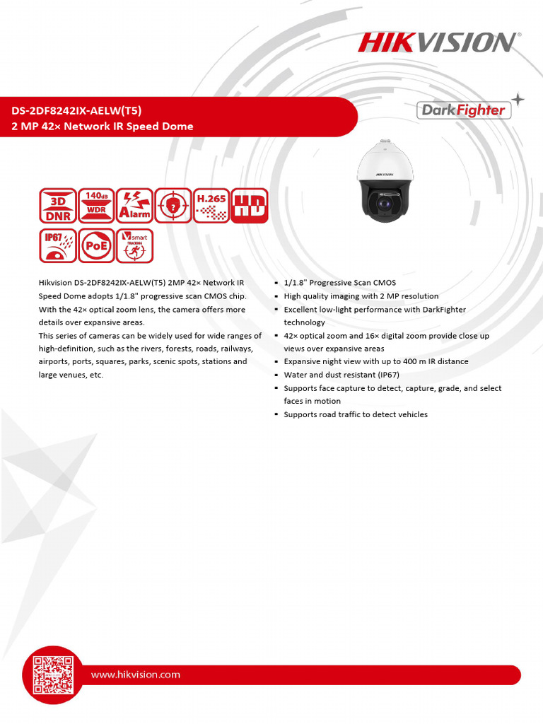 DS-2DF8242IX-AELW-T5 Datasheet | PDF | Pixel | Camera