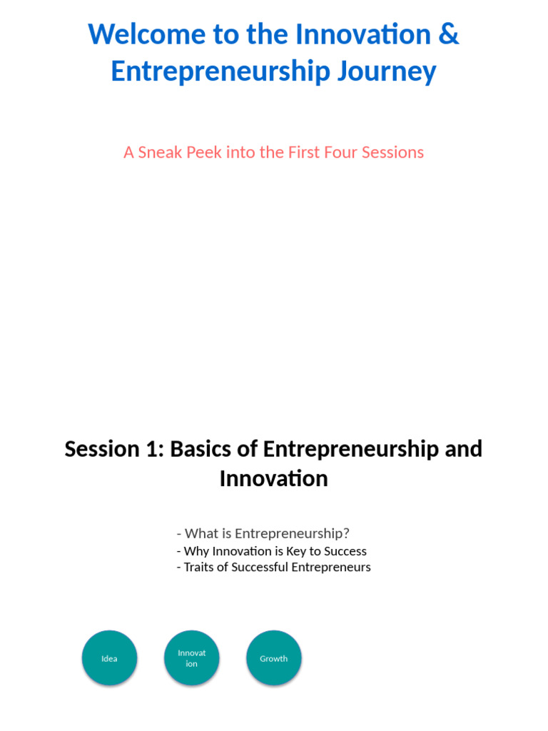 Creative Entrepreneurship Innovation Presentation Retry | PDF