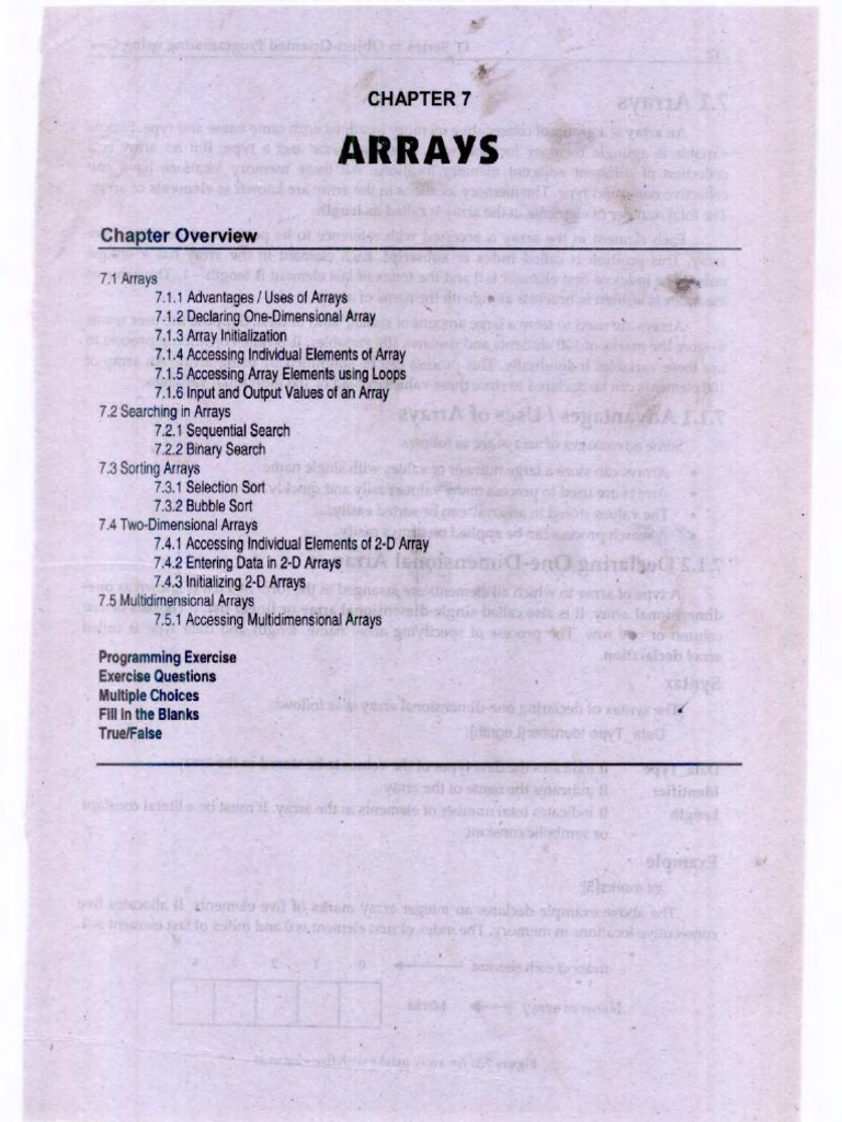 arrays chapter | PDF arrays chapter | PDF