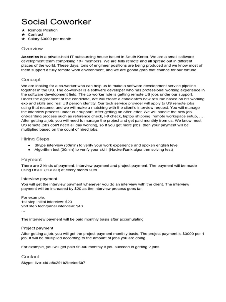 Accenics Social Coworker | PDF | Business