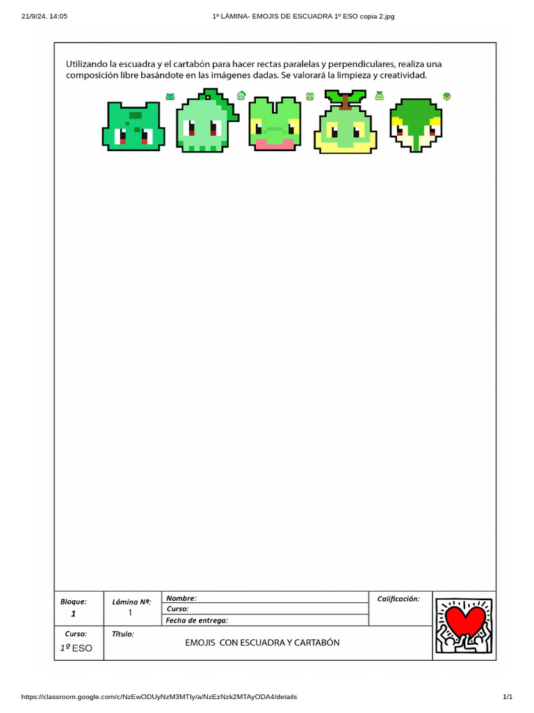 1 Lámina - Emojis de Escuadra 1º Eso Copia 2.Jpg | PDF