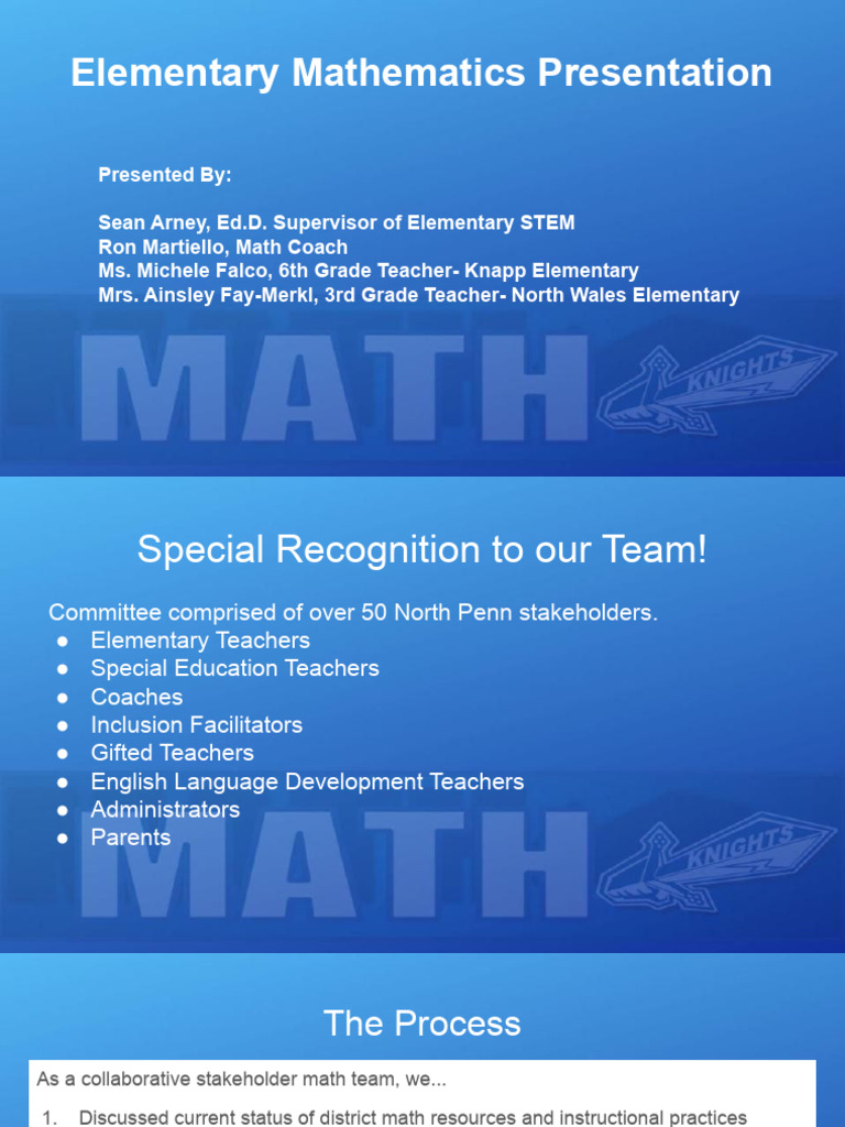 Elementary Mathematics Presentation | PDF | Mathematics | Teachers